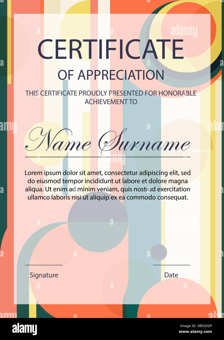 Certificate of appreciation. Modern abstract corporate diploma template ...