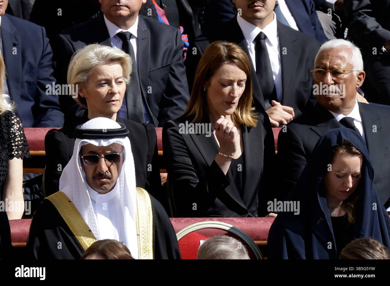 European Commission President Ursula von der Leyen and Roberta Metsola ...