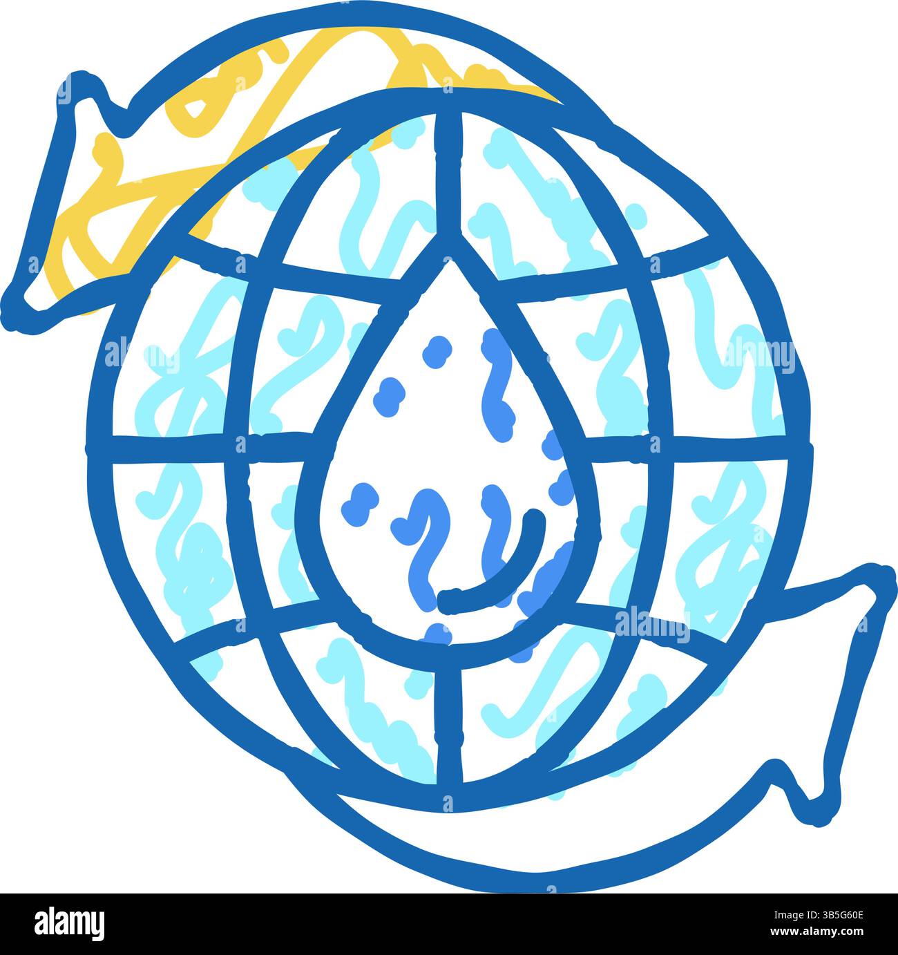 renewal of water icon doodle illustration Stock Vector Image & Art - Alamy