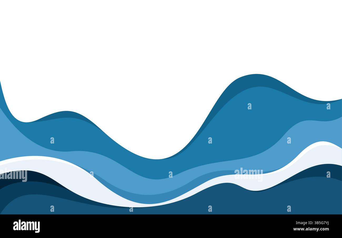 Modern minimal ocean wave Stock Vector Images - Alamy