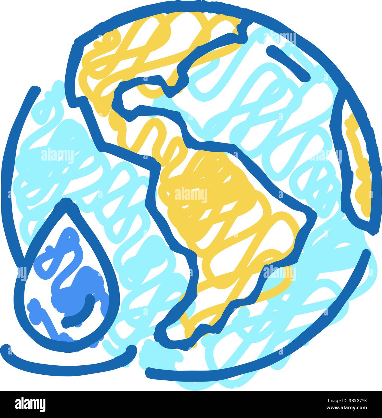 ocean water icon doodle illustration Stock Vector Image & Art - Alamy