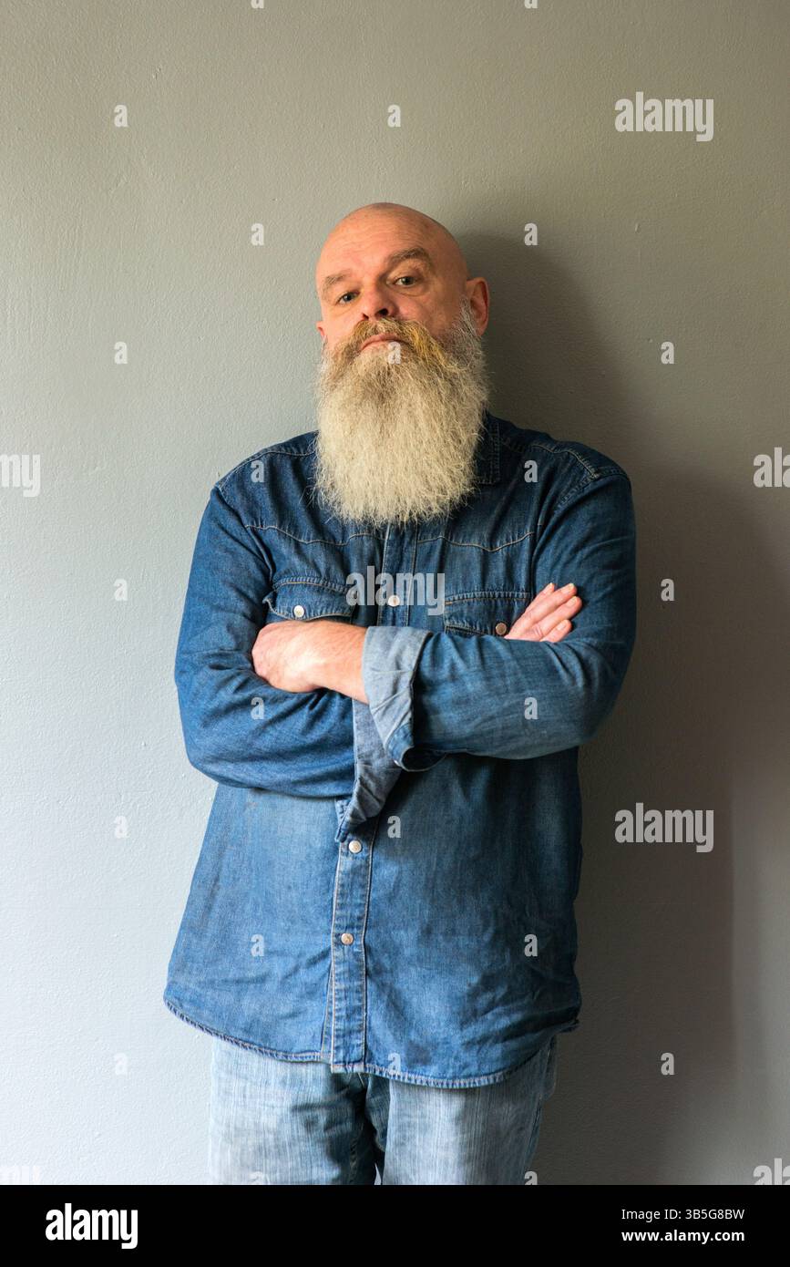Studio Portrait ArtPainter and Man with Beard. Tilburg, Netherlands. MR ...