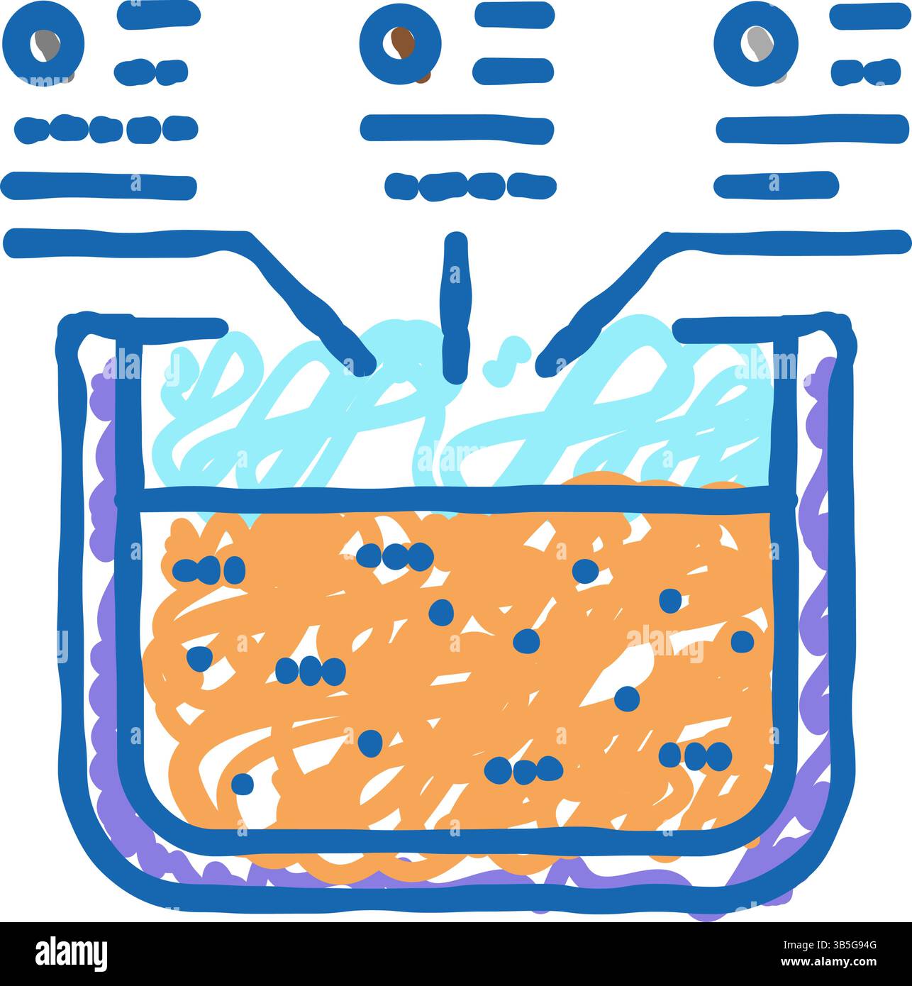 extrusion aluminium production icon doodle illustration Stock Vector ...