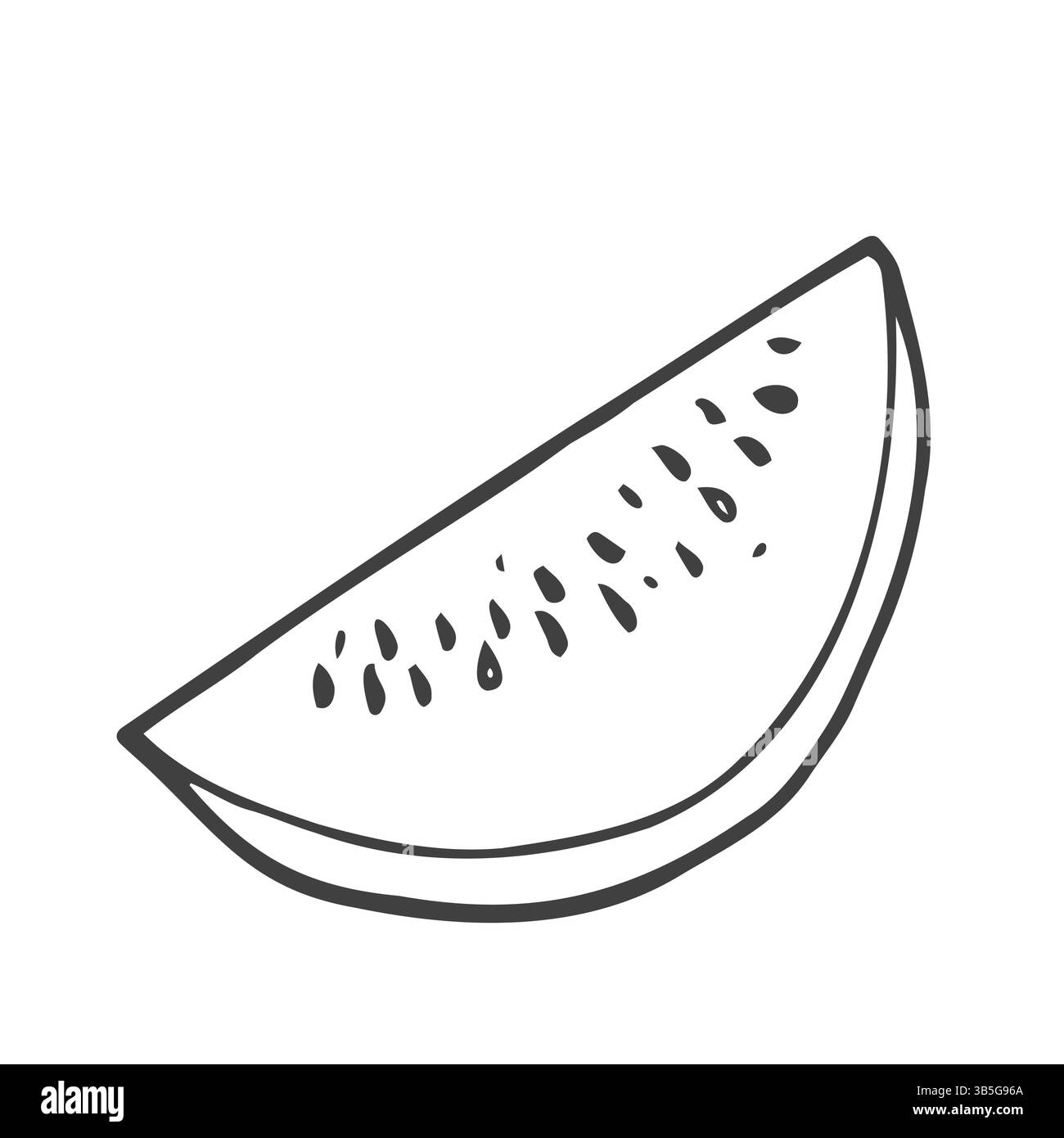Watermelon coloring book. Vector illustration. Juicy watermelon Stock ...