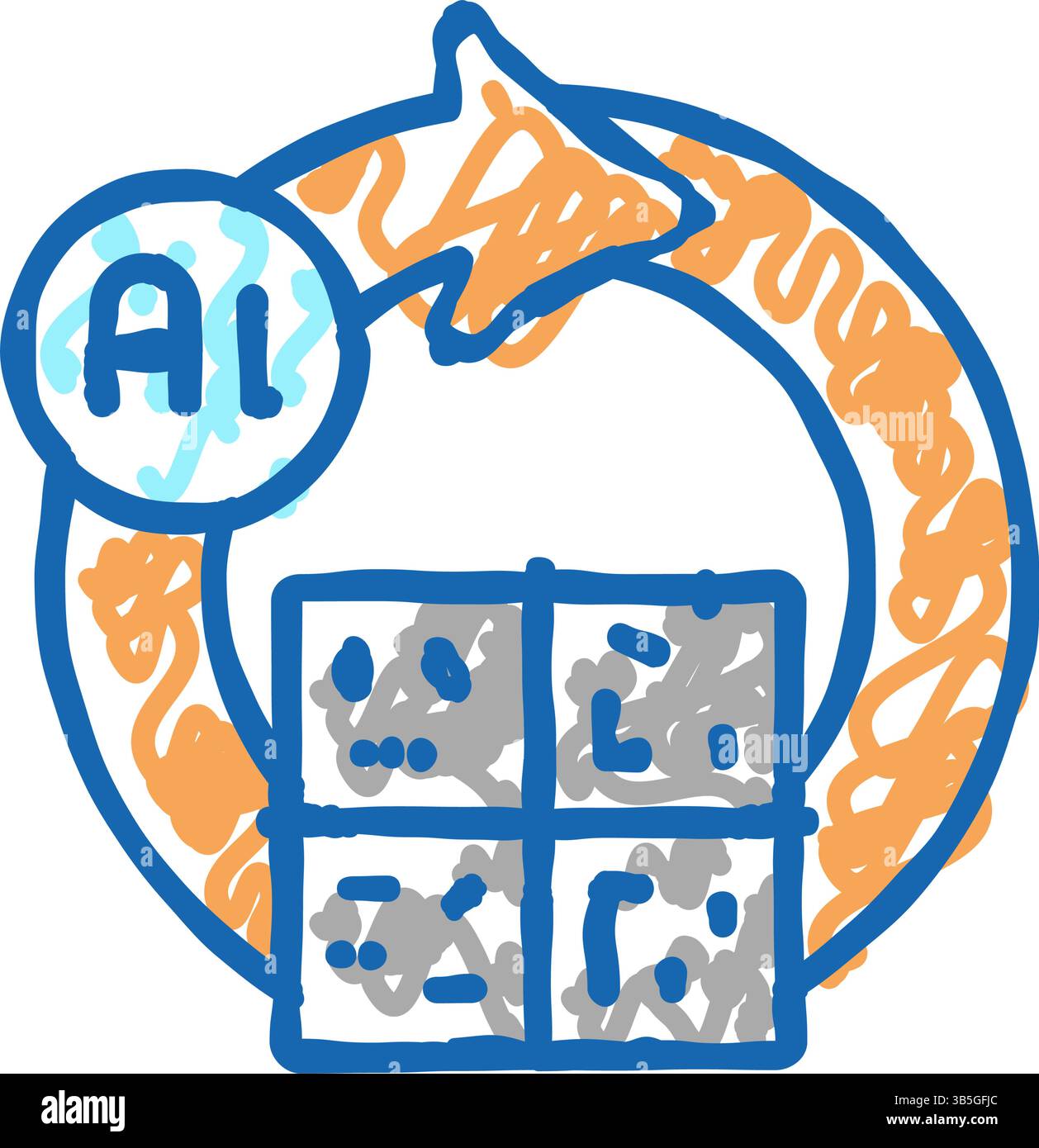 recycling aluminium production icon doodle illustration Stock Vector ...