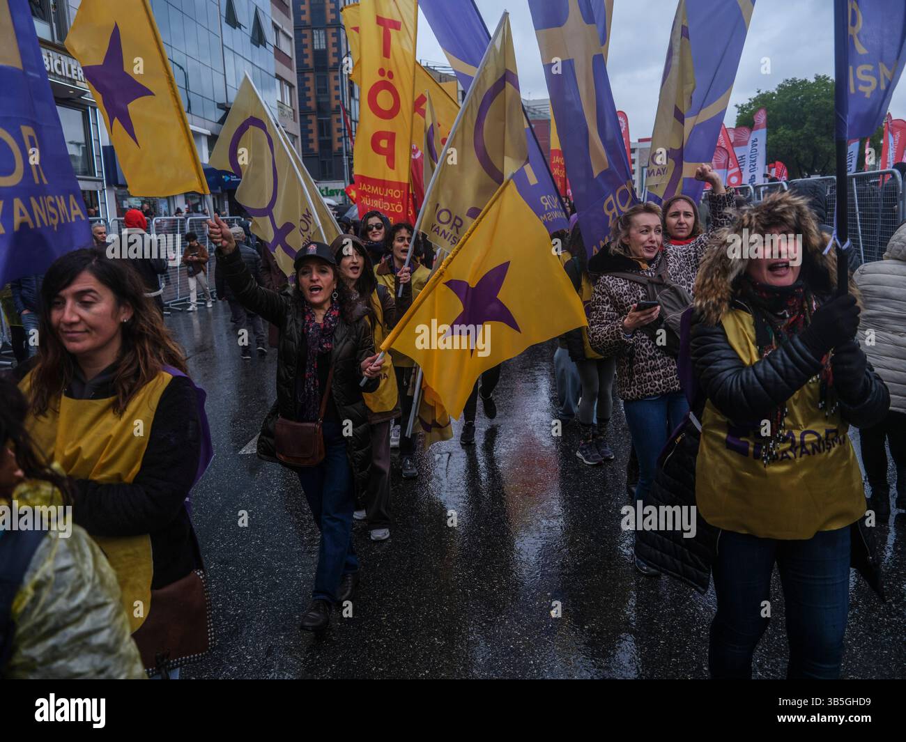 Protesters chant slogans during a May Day rally marking International ...