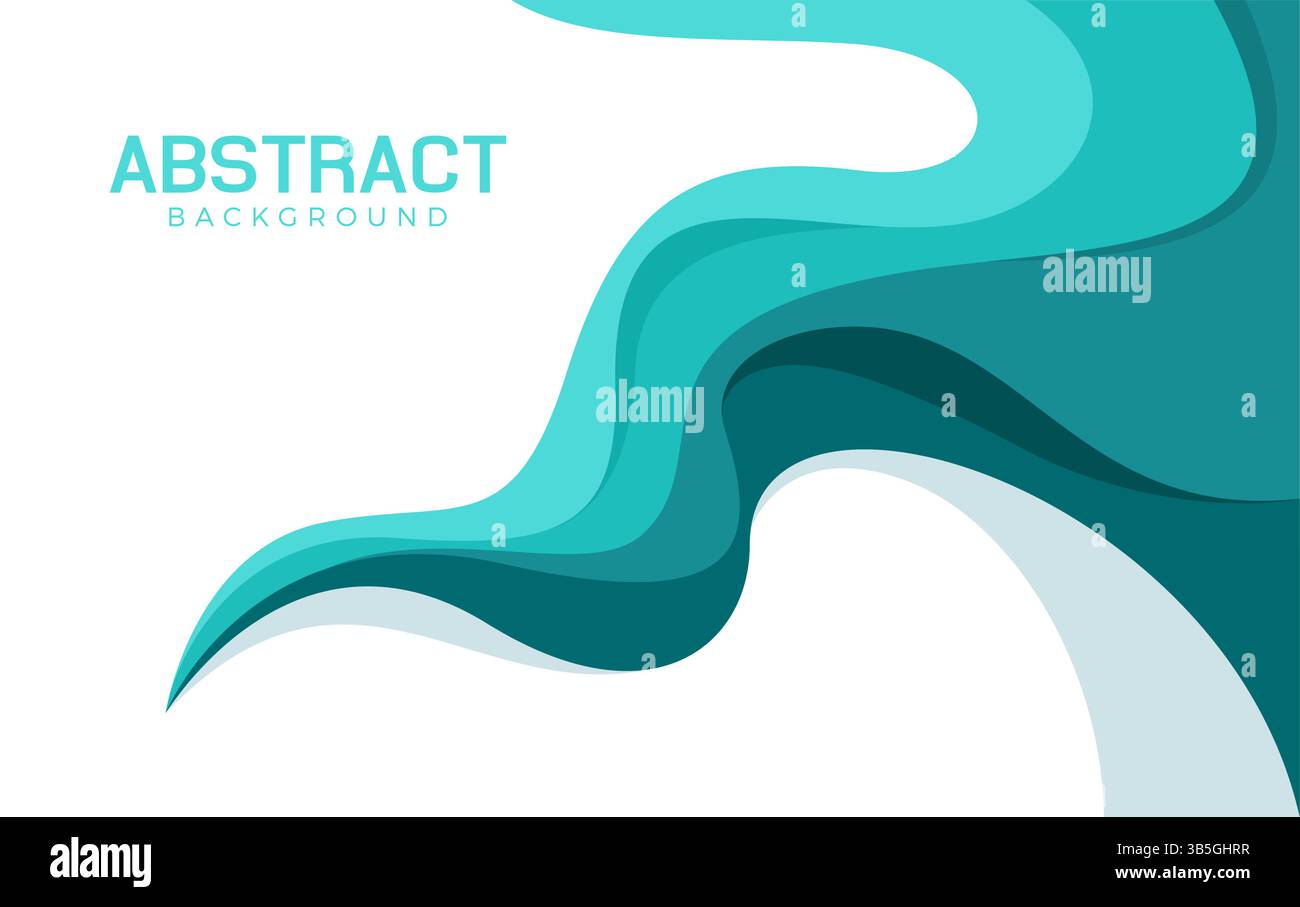 Minimal blue paper wave Stock Vector Images - Alamy