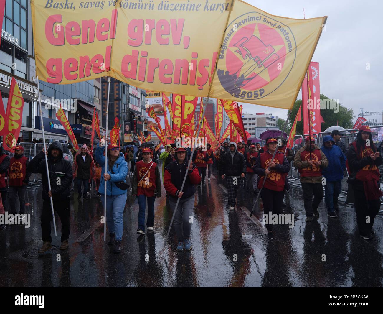 Protesters chant slogans during a May Day rally marking International ...
