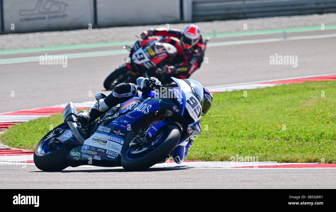 N°99 Bahattin Sofuoglu TUR Yamaha YZF R1 Yamaha Motoxracing WorldSBK Team during Acerbis Italian ...