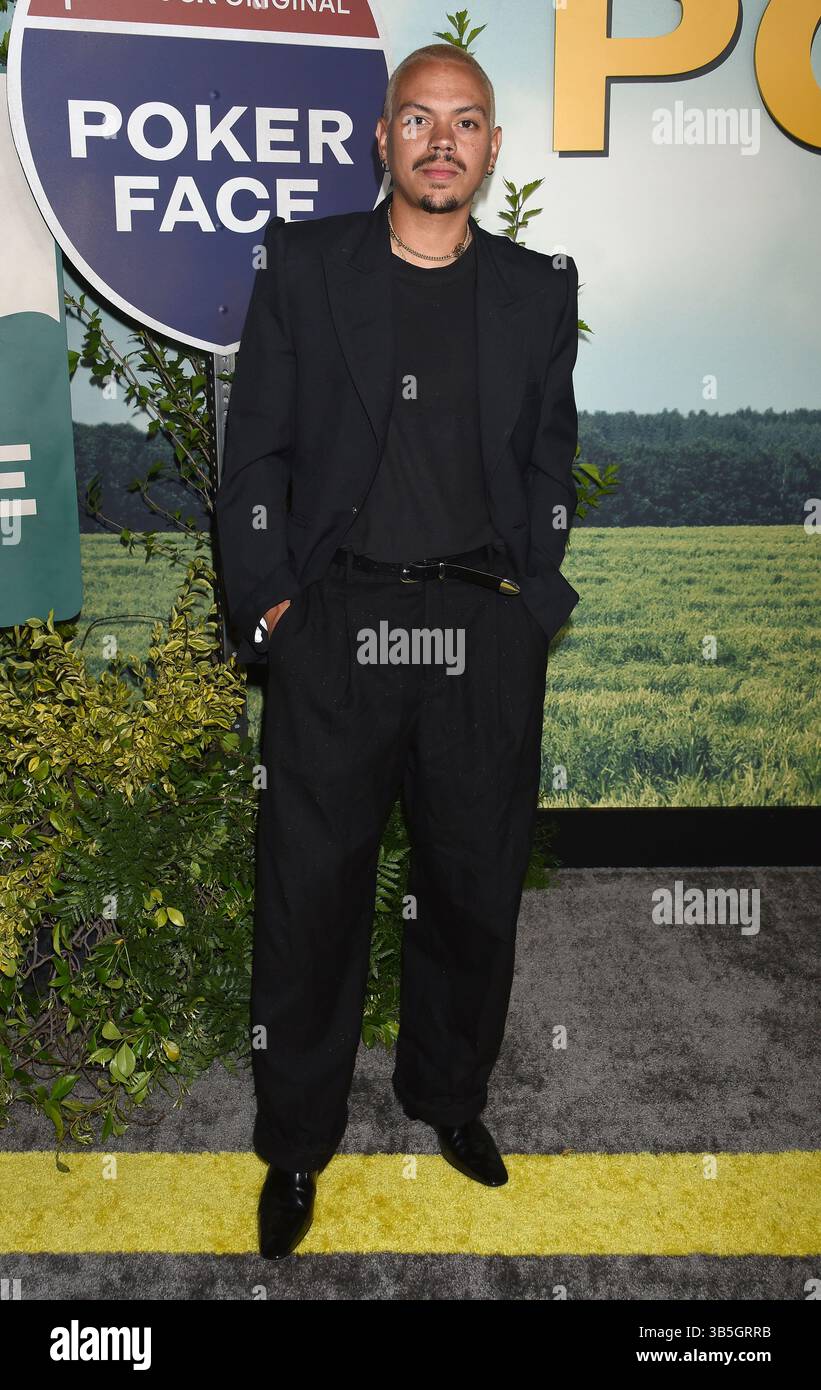 Hollywood, USA. 01st May, 2025. Evan Ross arriving to Peacock Original ...