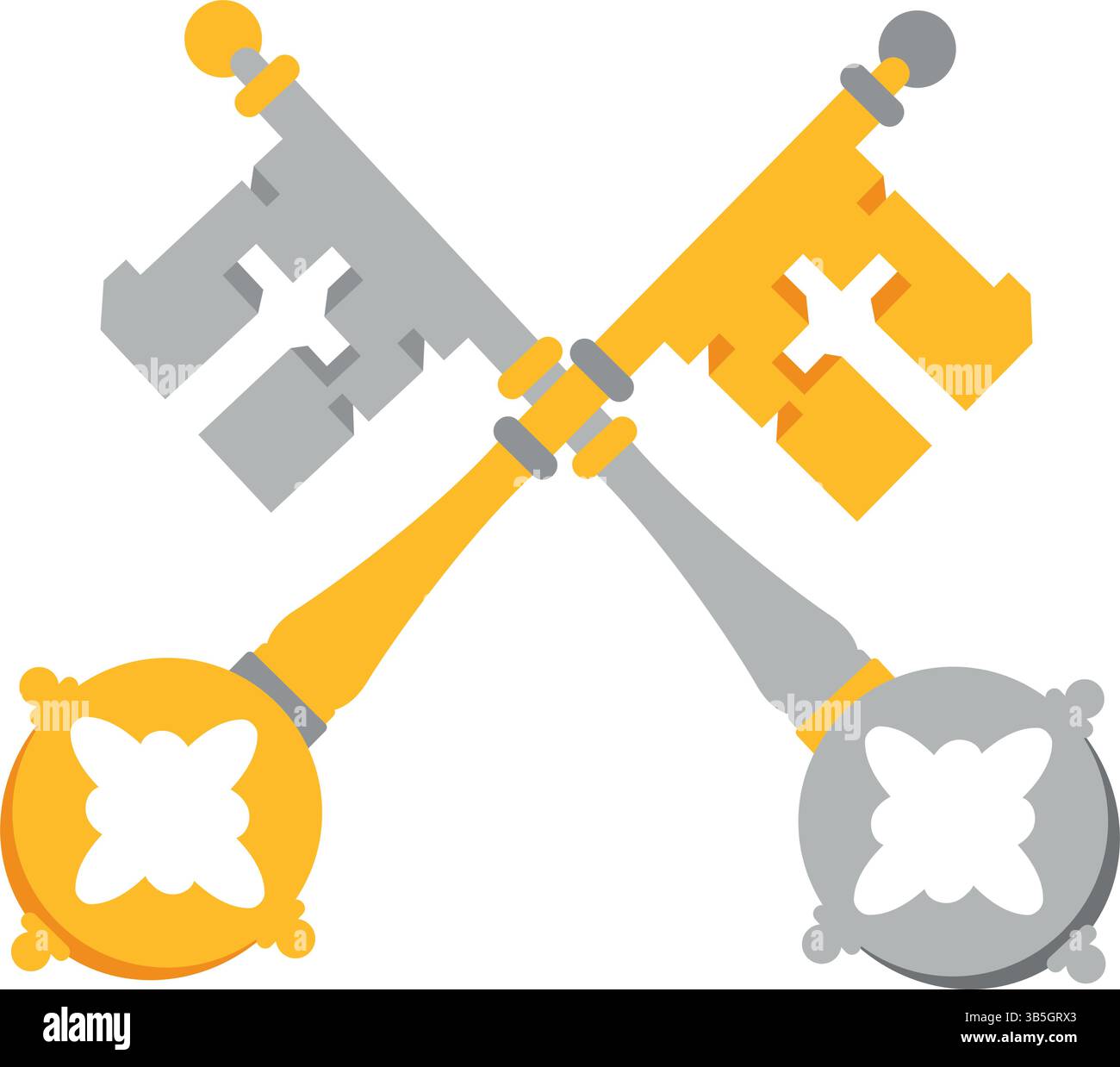 Papal Coat of Arms Keys of Heaven Crossed Keys Vatican Insignia Icon ...