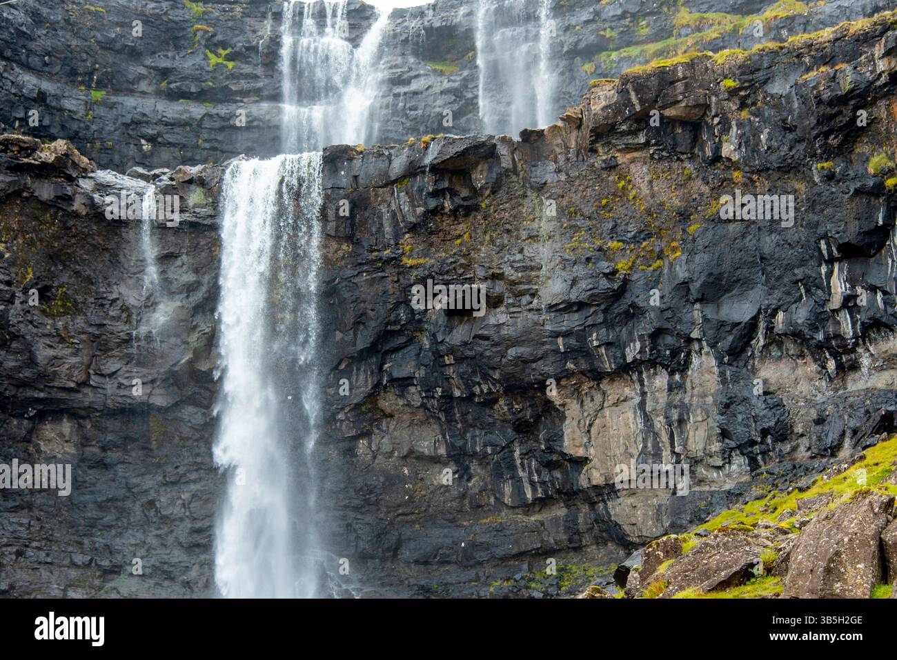 Fossa Waterfall - Faroe Islands Stock Photo - Alamy