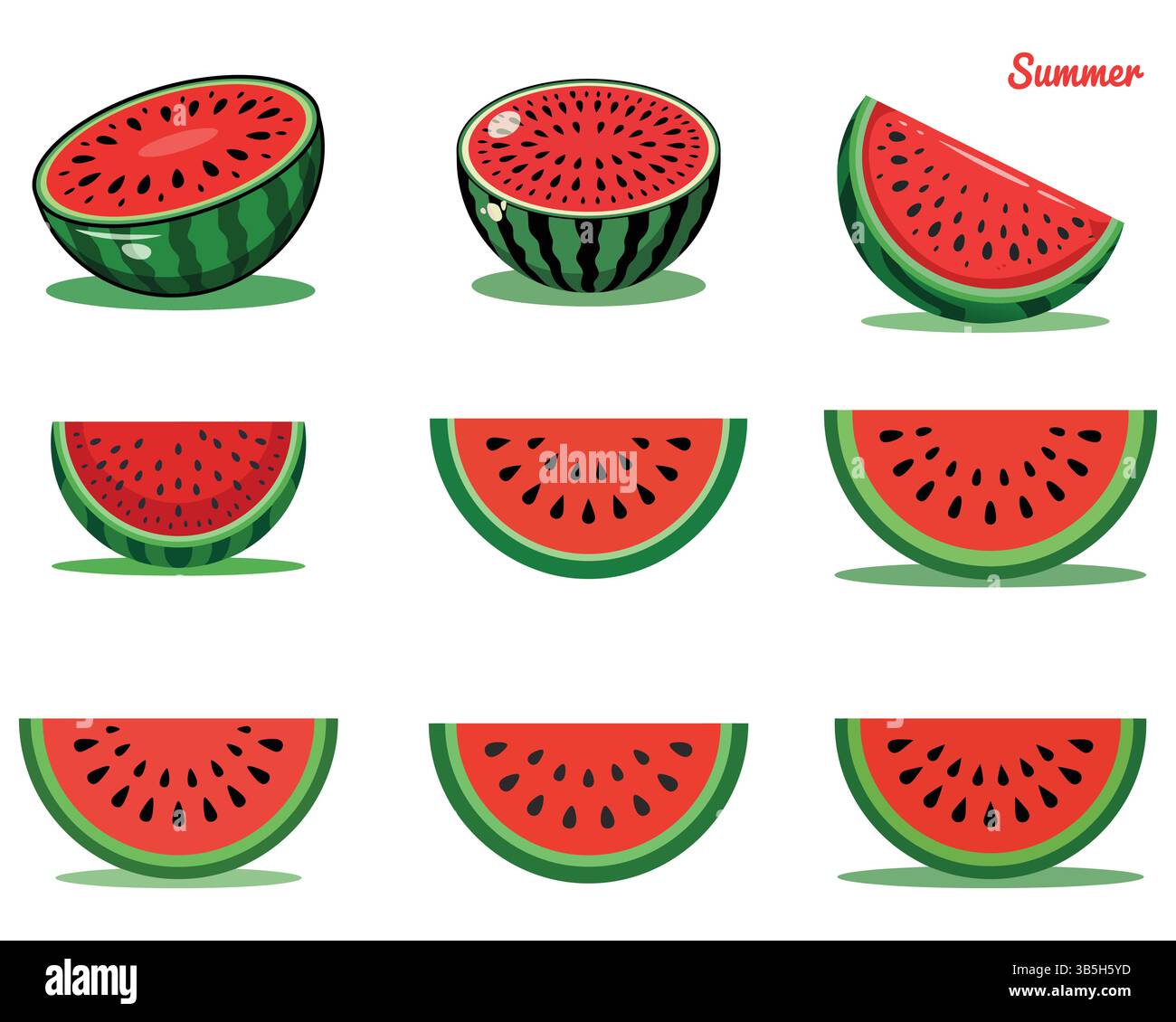 Cartoon watermelon hi-res stock photography and images - Alamy