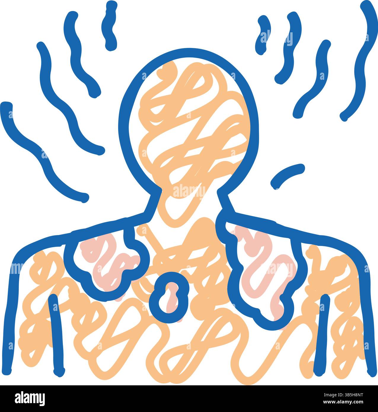 sunburn skin disease icon doodle illustration Stock Vector Image & Art ...