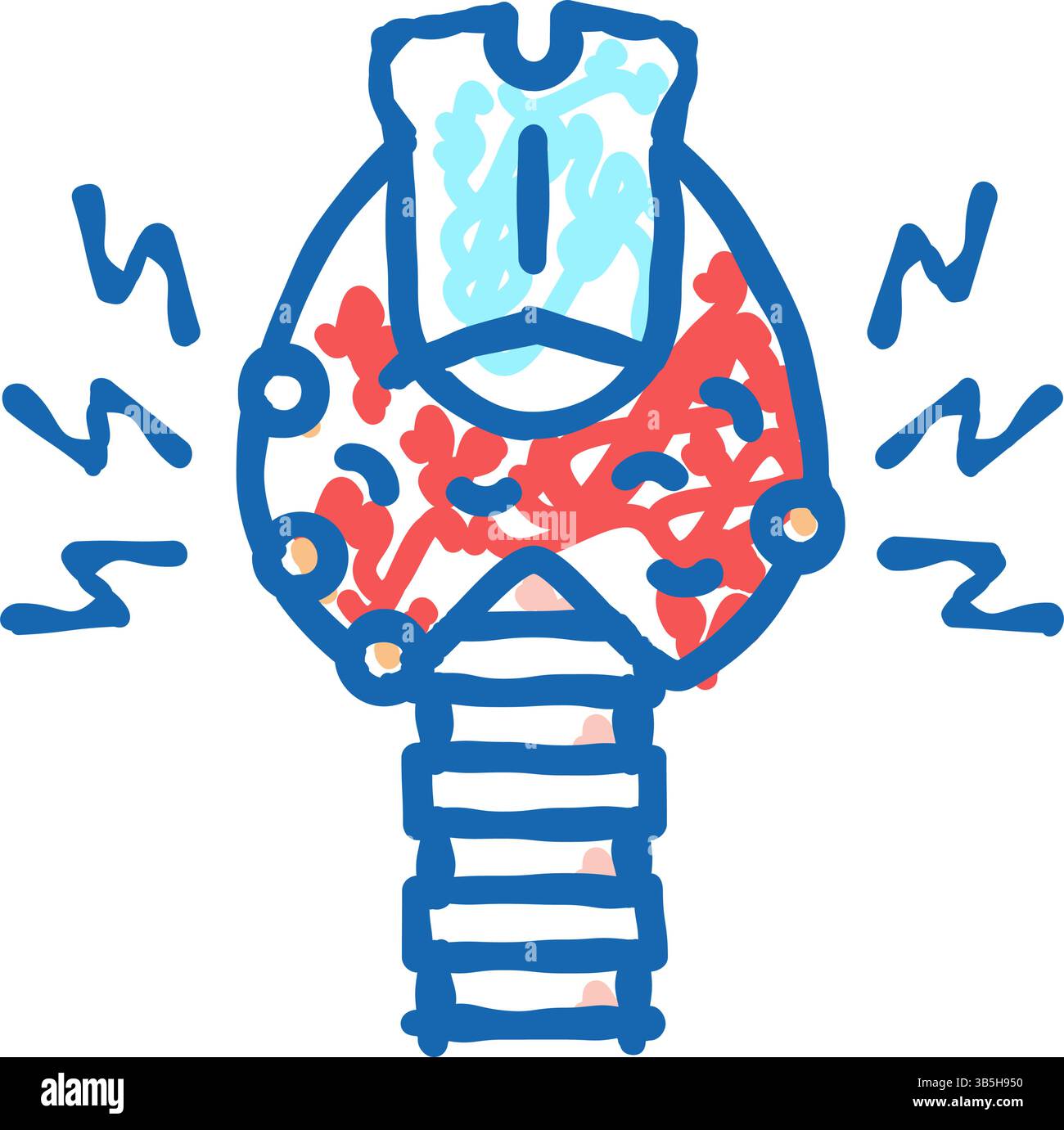 thyroid disorder disease icon doodle illustration Stock Vector Image ...