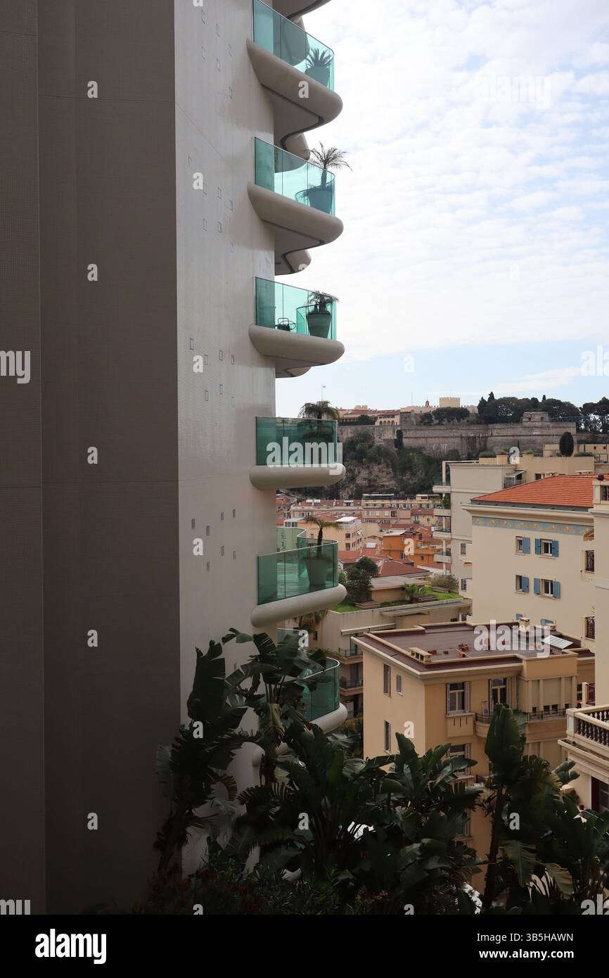 Beautiful place from Monaco city buildings, Monte Carlo area, travel ...