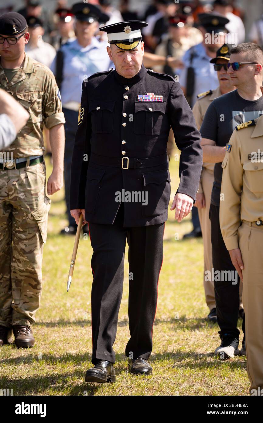 HM Ceremonial Warrant Officer Andrew Stokes taking part in a procession ...
