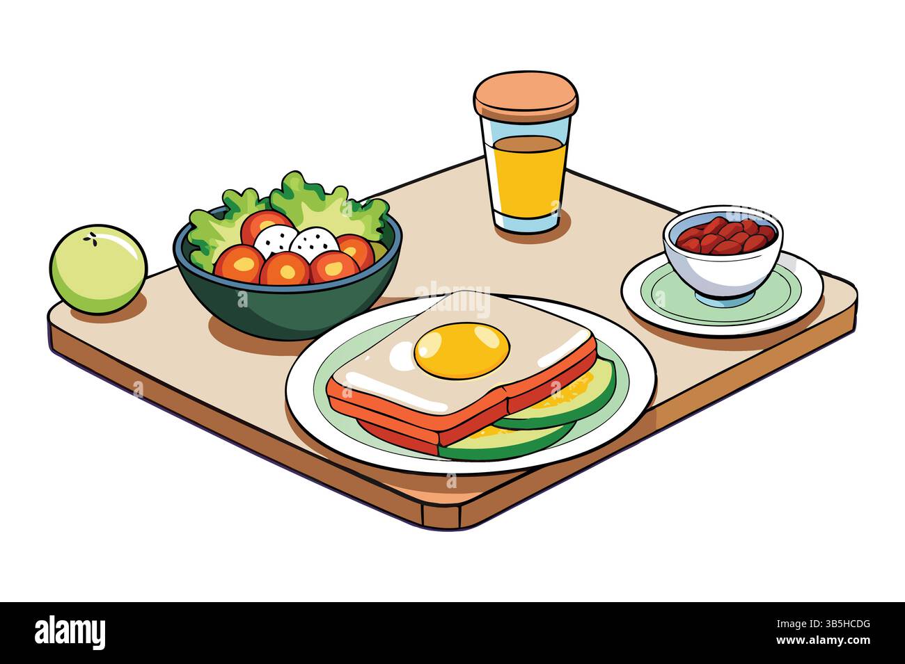 A delicious spread of breakfast foods vector illustration Stock Vector ...