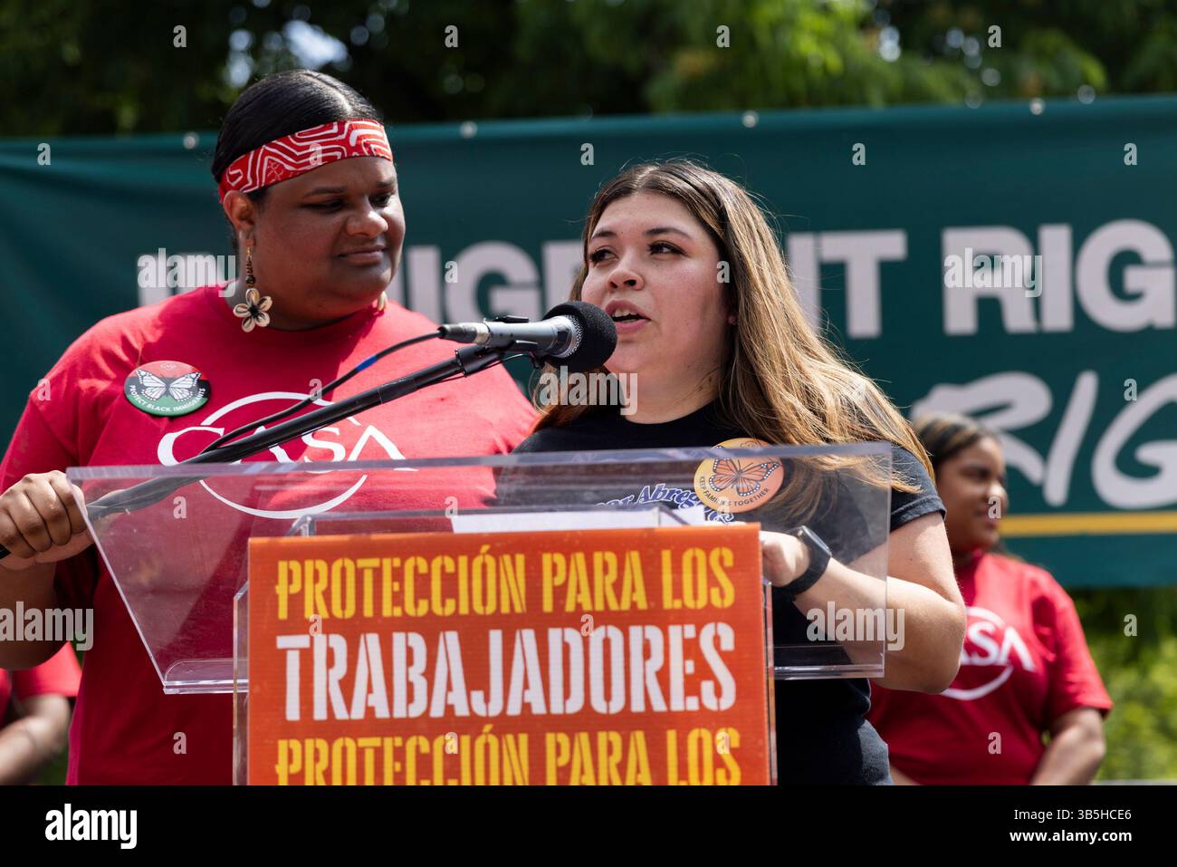 Washington Dc, USA. 01st May, 2025. Jennifer Vasquez (R), wife of ...