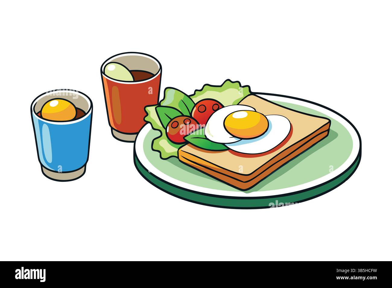A delicious spread of breakfast foods vector illustration Stock Vector ...