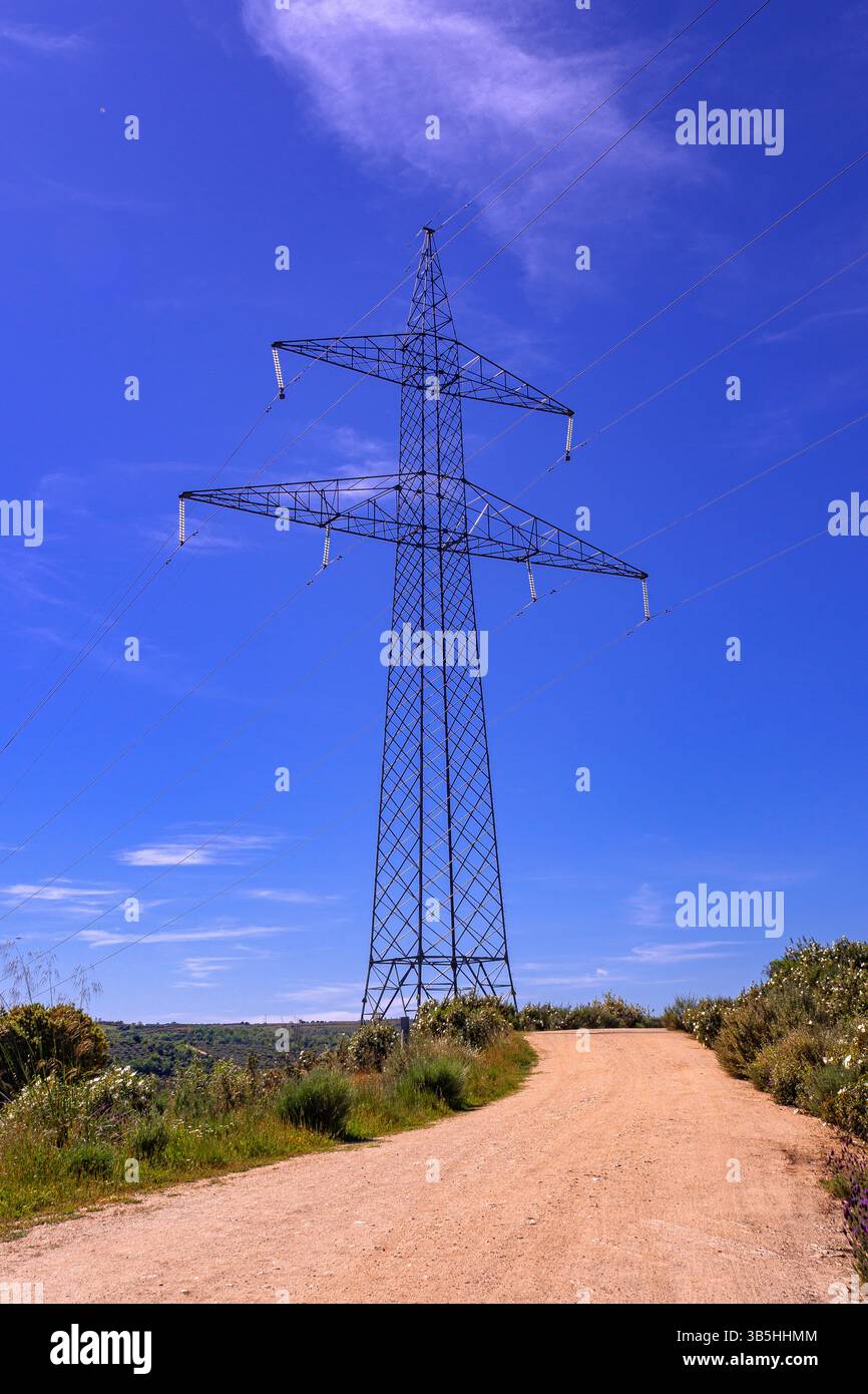 High Voltage Electric Energy Transportation Tower Stock Photo - Alamy