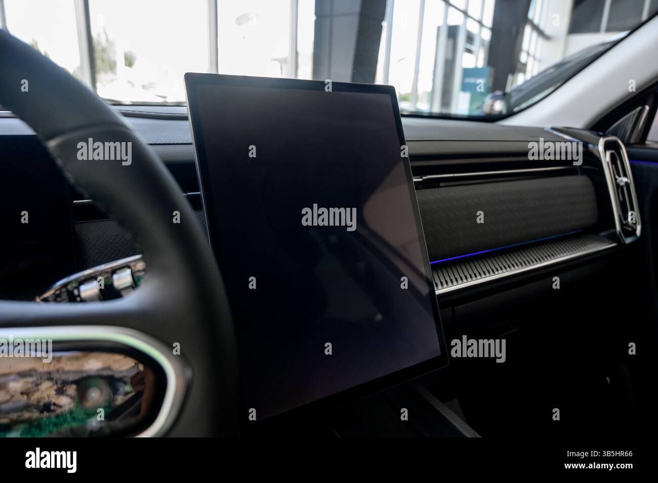 main screen in modern car dashboard. car dashboard screen Stock Photo ...