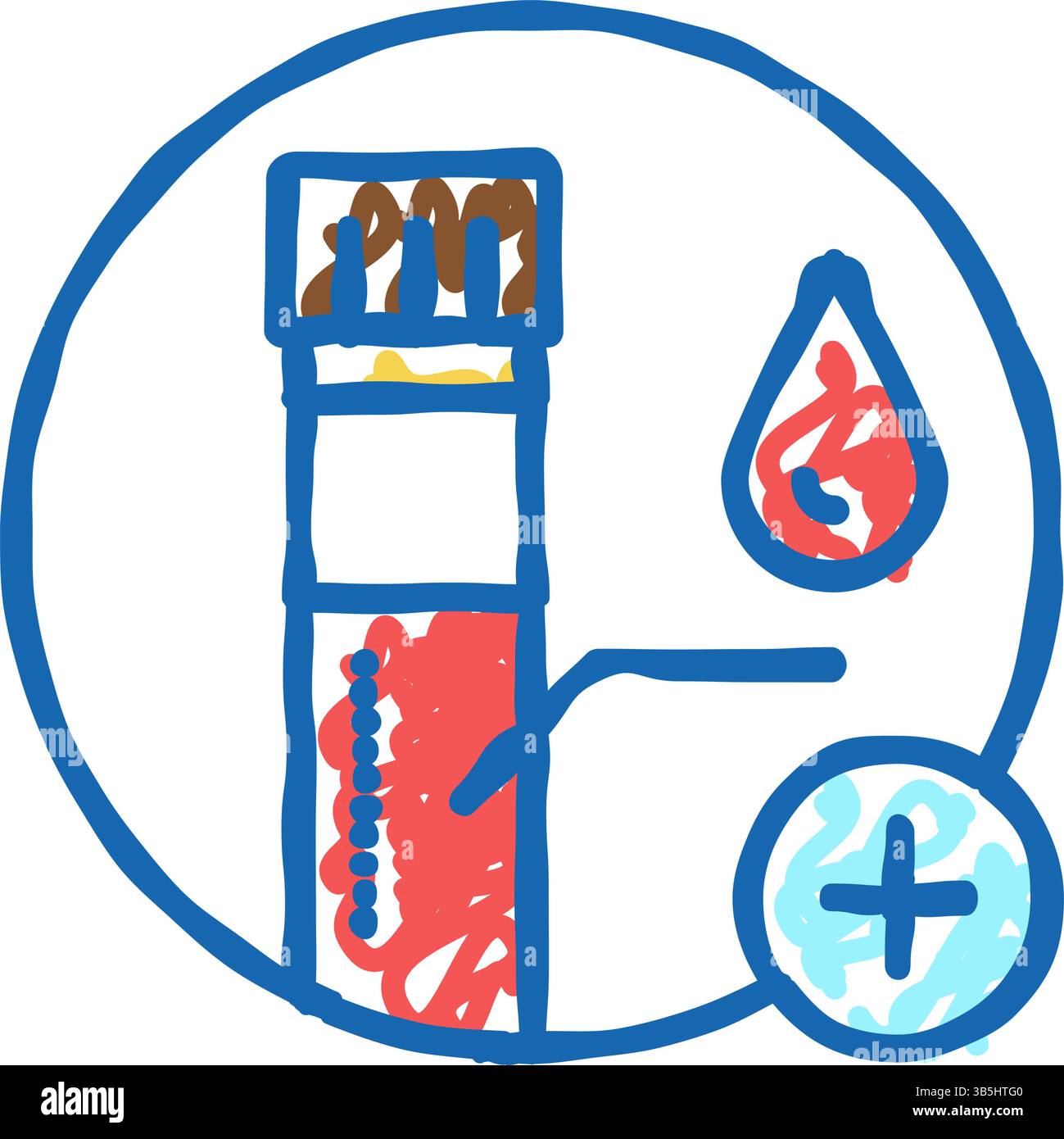 blood biopsy icon doodle illustration Stock Vector Image & Art - Alamy