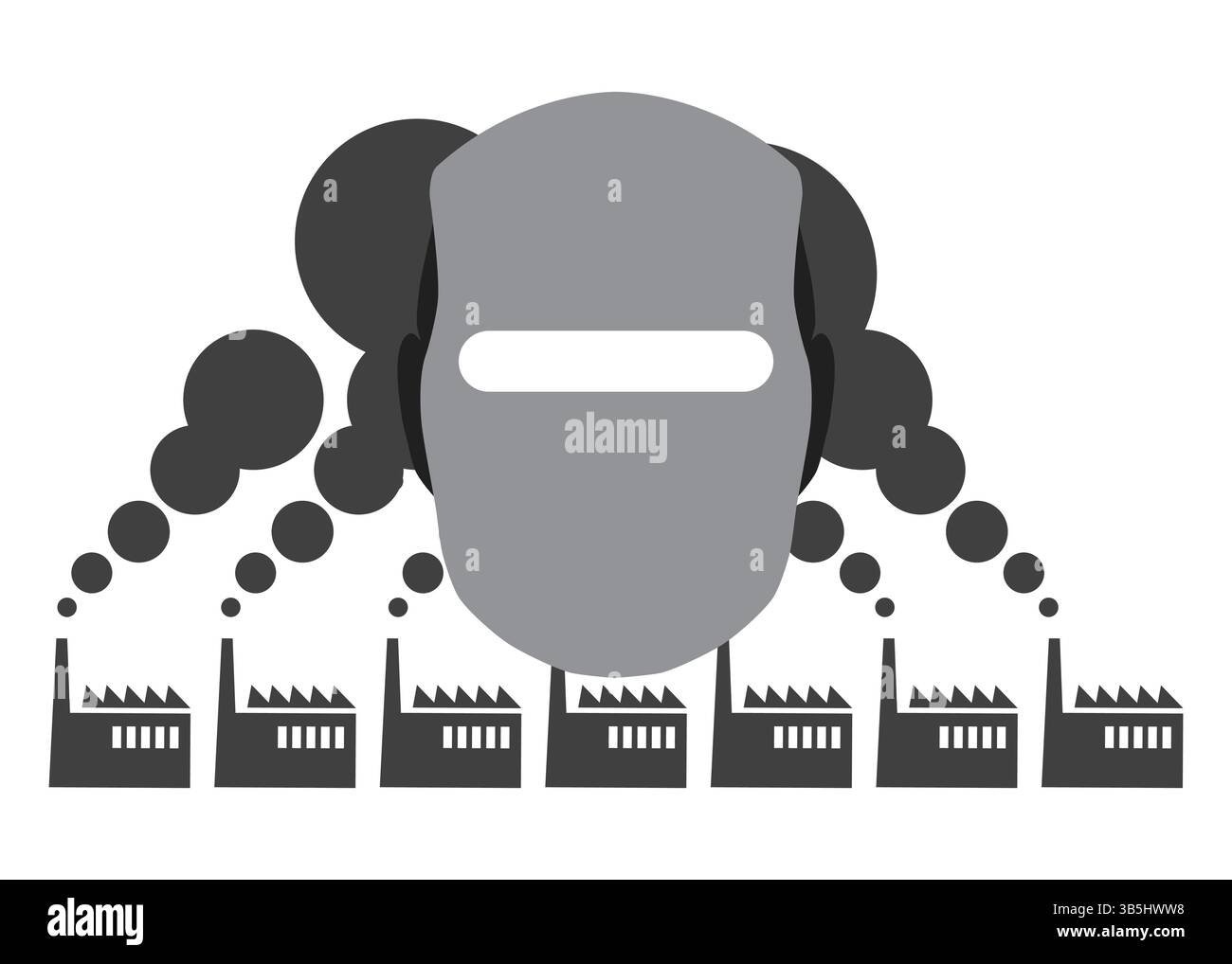 Smoke rises from industrial Cut Out Stock Images & Pictures - Alamy