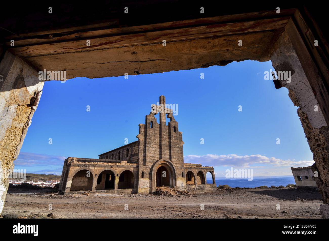 Abandoned Buildings of a Military Base in Tenerife Canary Islands Spain ...