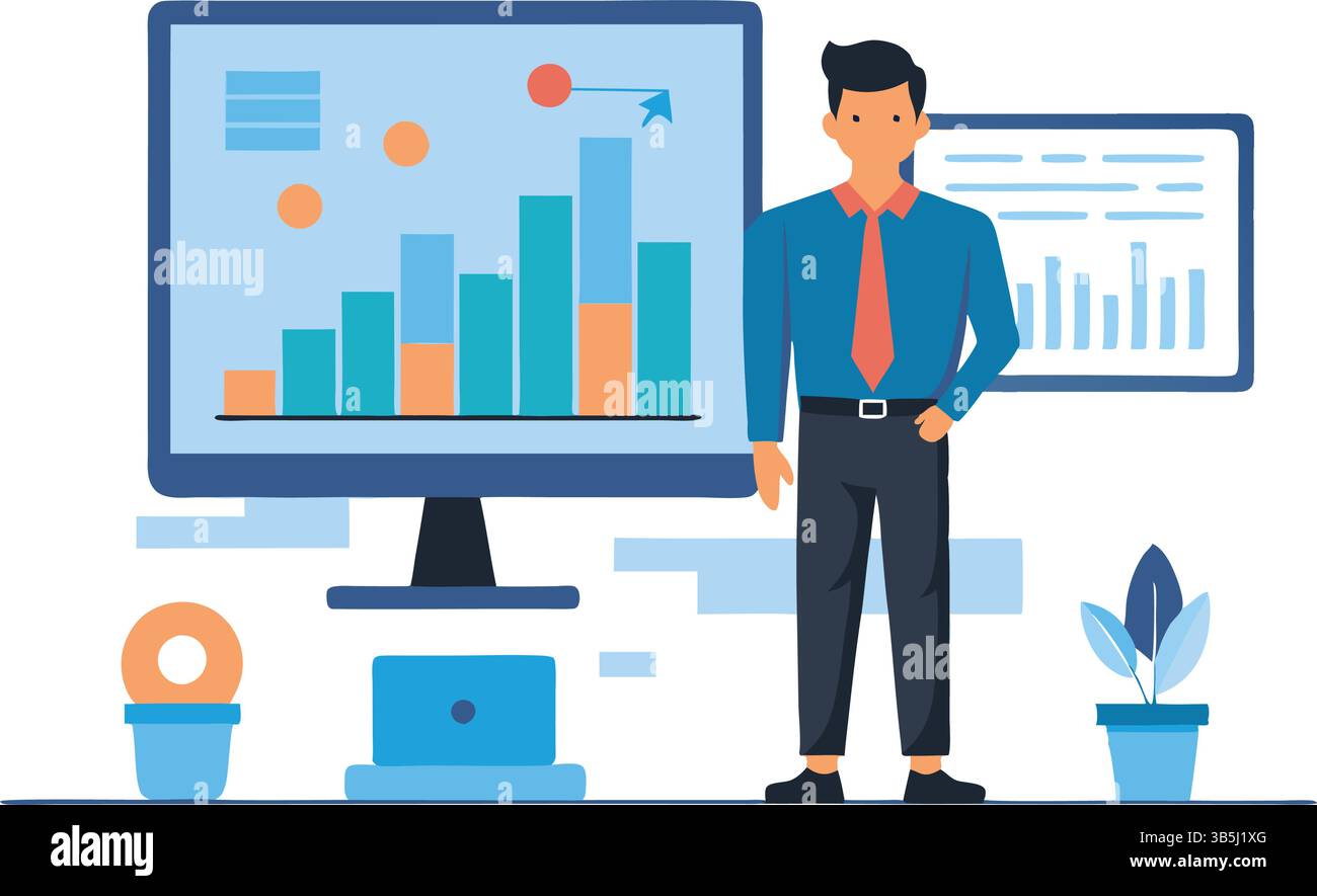 Analyzing screen Stock Vector Images - Alamy