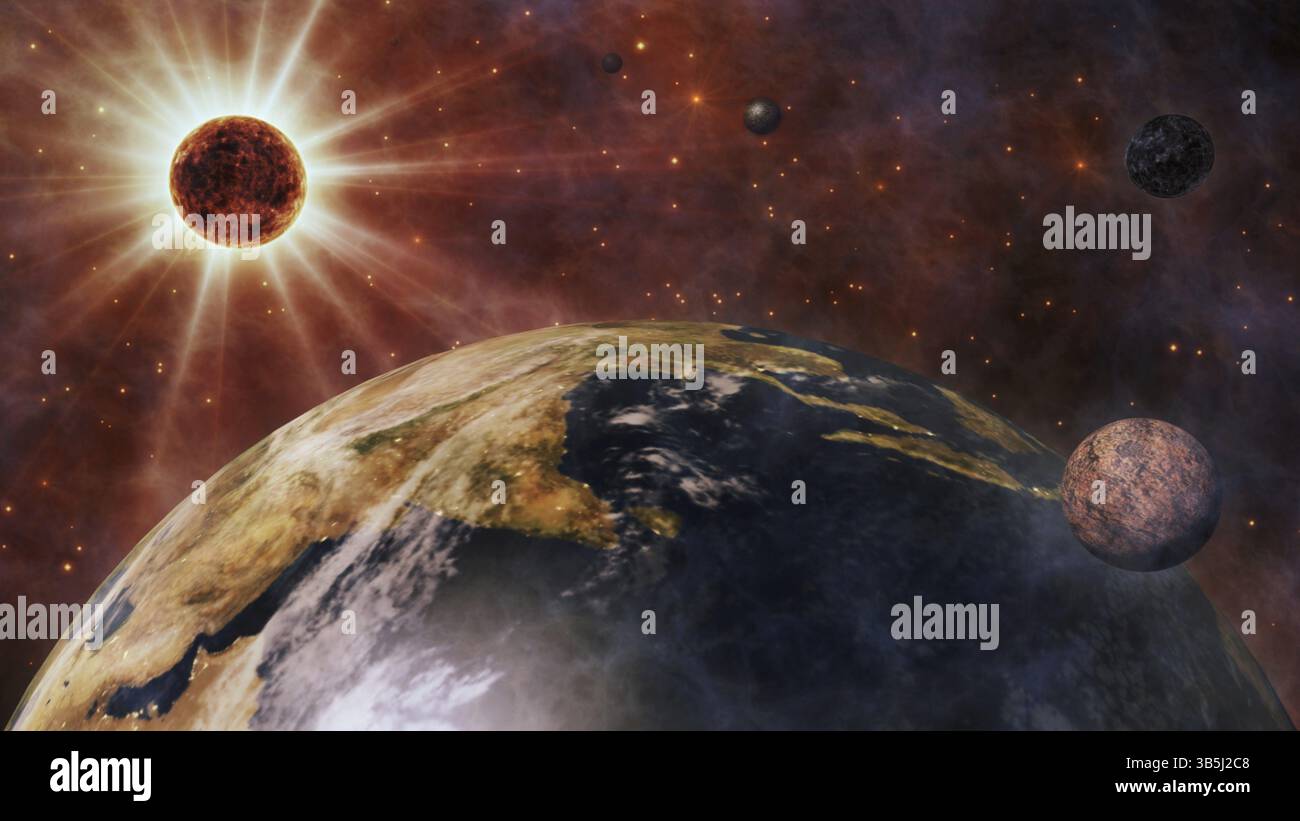 Deep space planets astronaut hi-res stock photography and images - Alamy