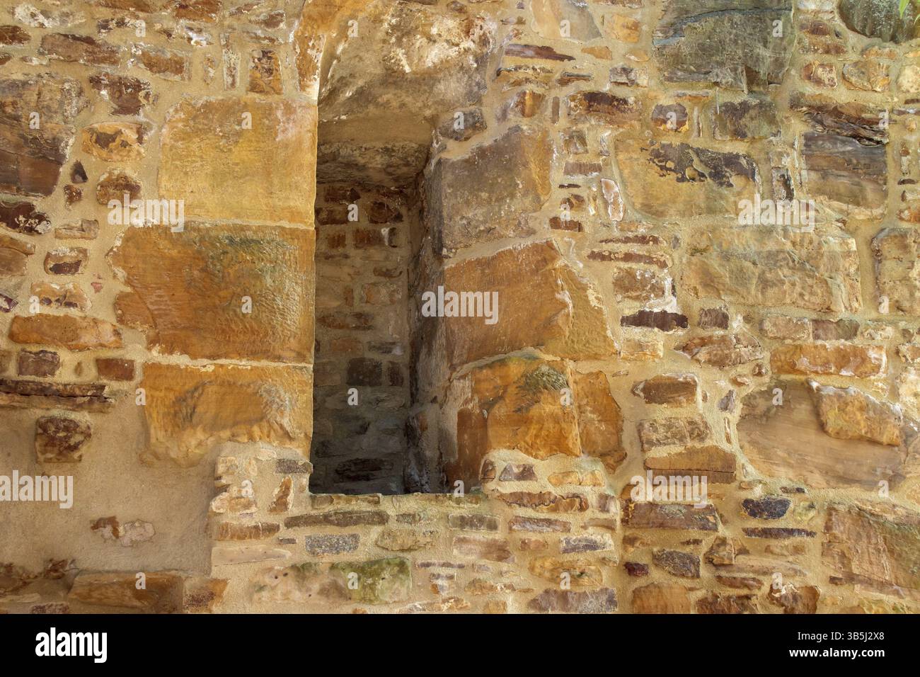 Niche in a medieval castle wall Stock Photo - Alamy