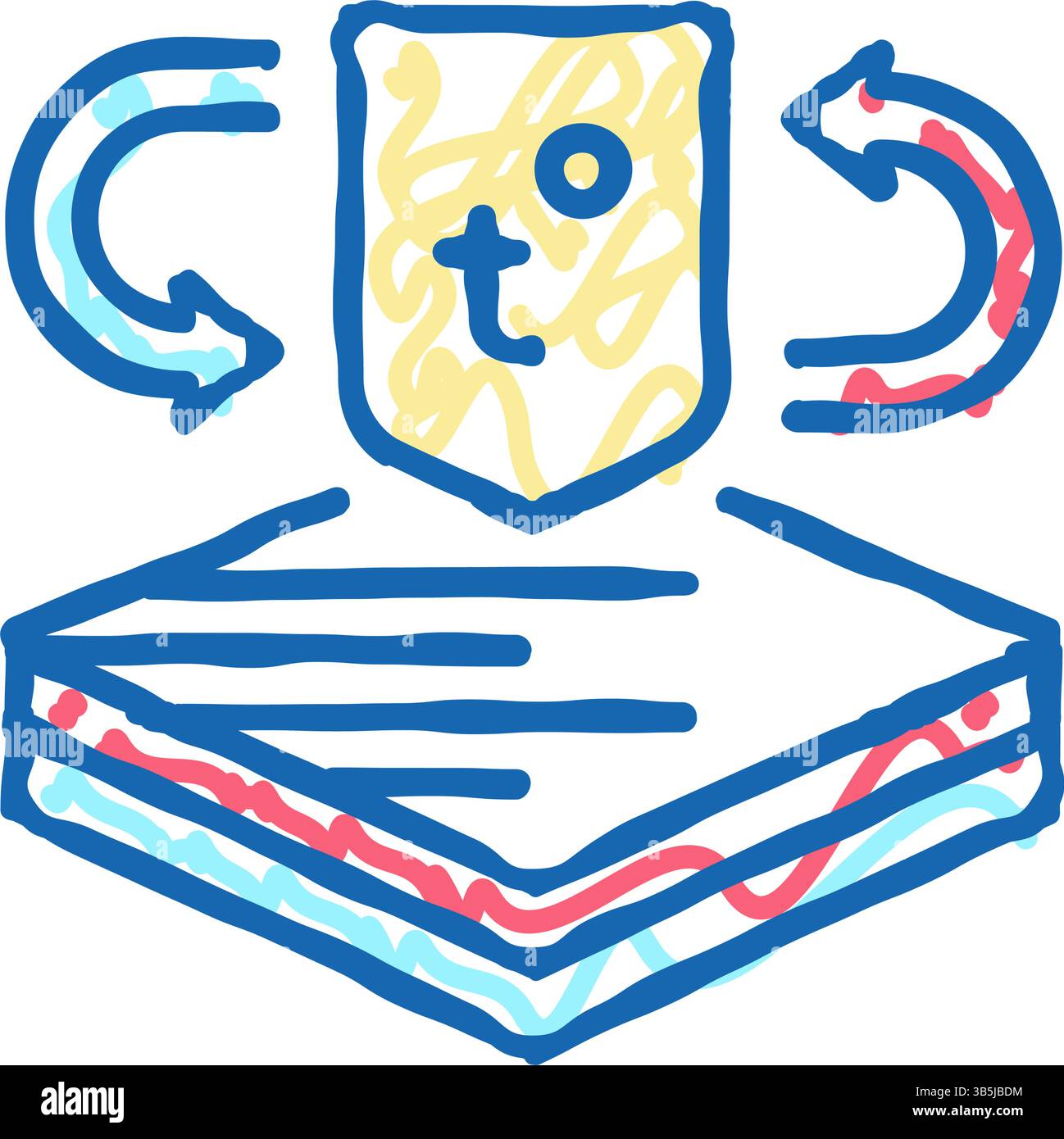 thermo fabrics properties icon doodle illustration Stock Vector Image ...