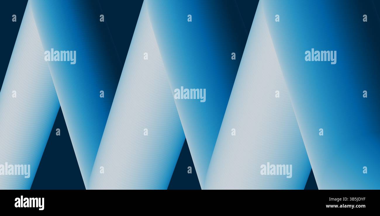 Modern abstract background featuring a lit tubular zigzag 3D shape ...