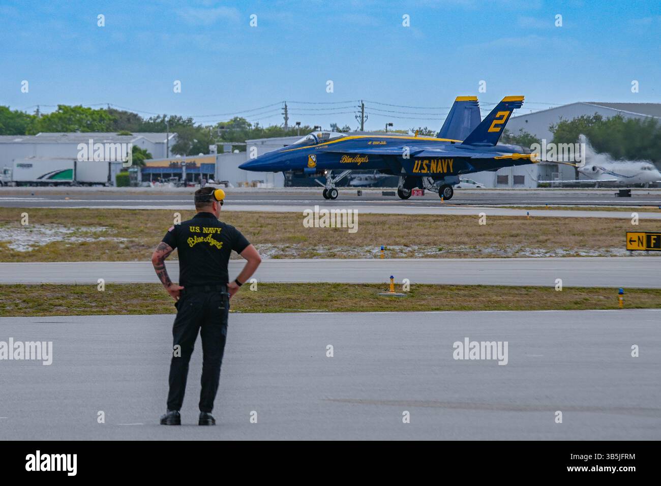 USA. 30th Apr, 2025. Commander Jack Keilty of the Blue Angels lands his ...