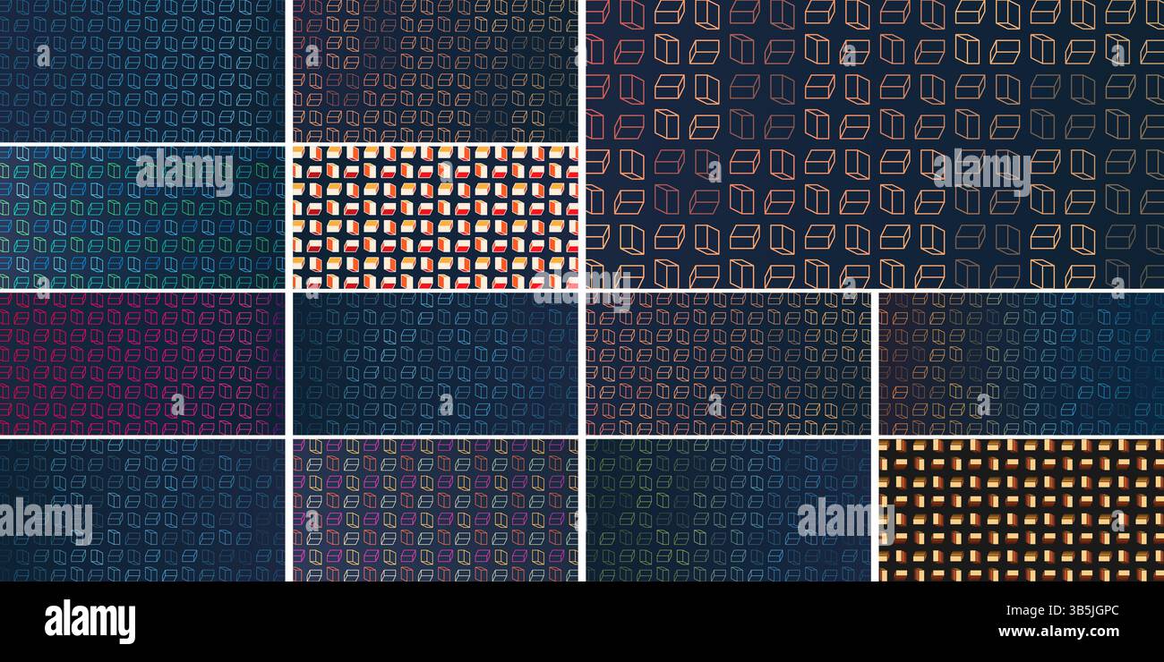 Minimal white cube blocks Stock Vector Images - Alamy