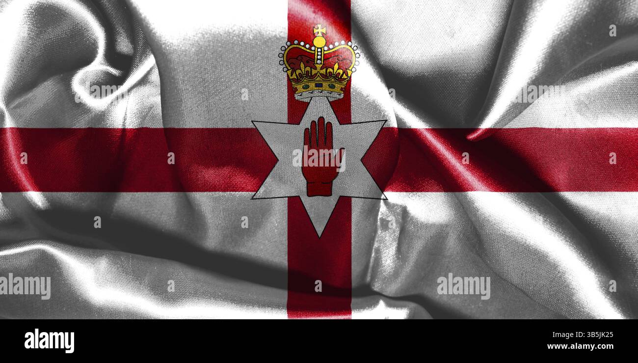 Northern Ireland Flag. Ulster Banner 3D illustration Stock Photo - Alamy