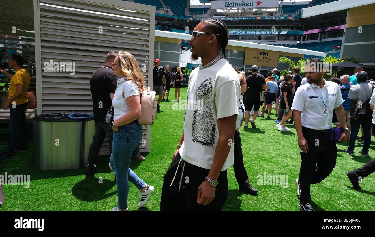 Miami, Fl, USA. 1st May, 2025. May 1, 2025: Justin Jeffers of the NFL ...