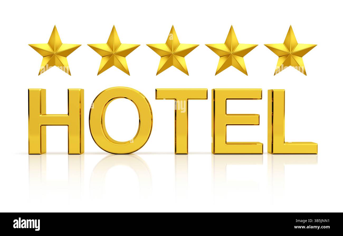 Golden star hotel sign Cut Out Stock Images & Pictures - Alamy