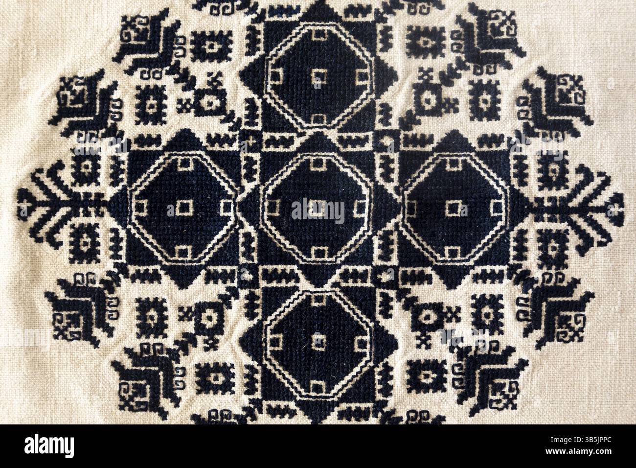 Embroidery traditional of Republic of Serbian folklore Stock Photo - Alamy
