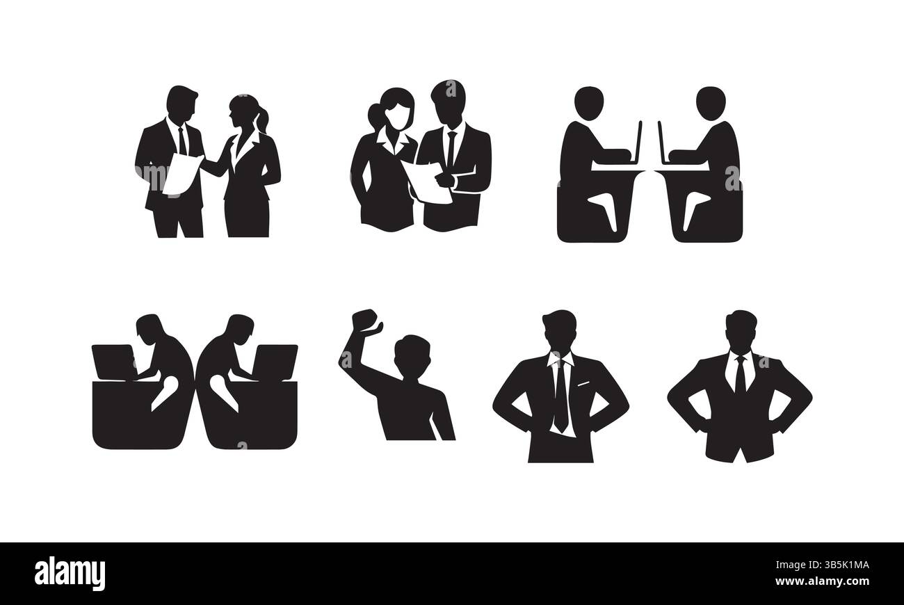 Professional teamwork icons hi-res stock photography and images - Alamy