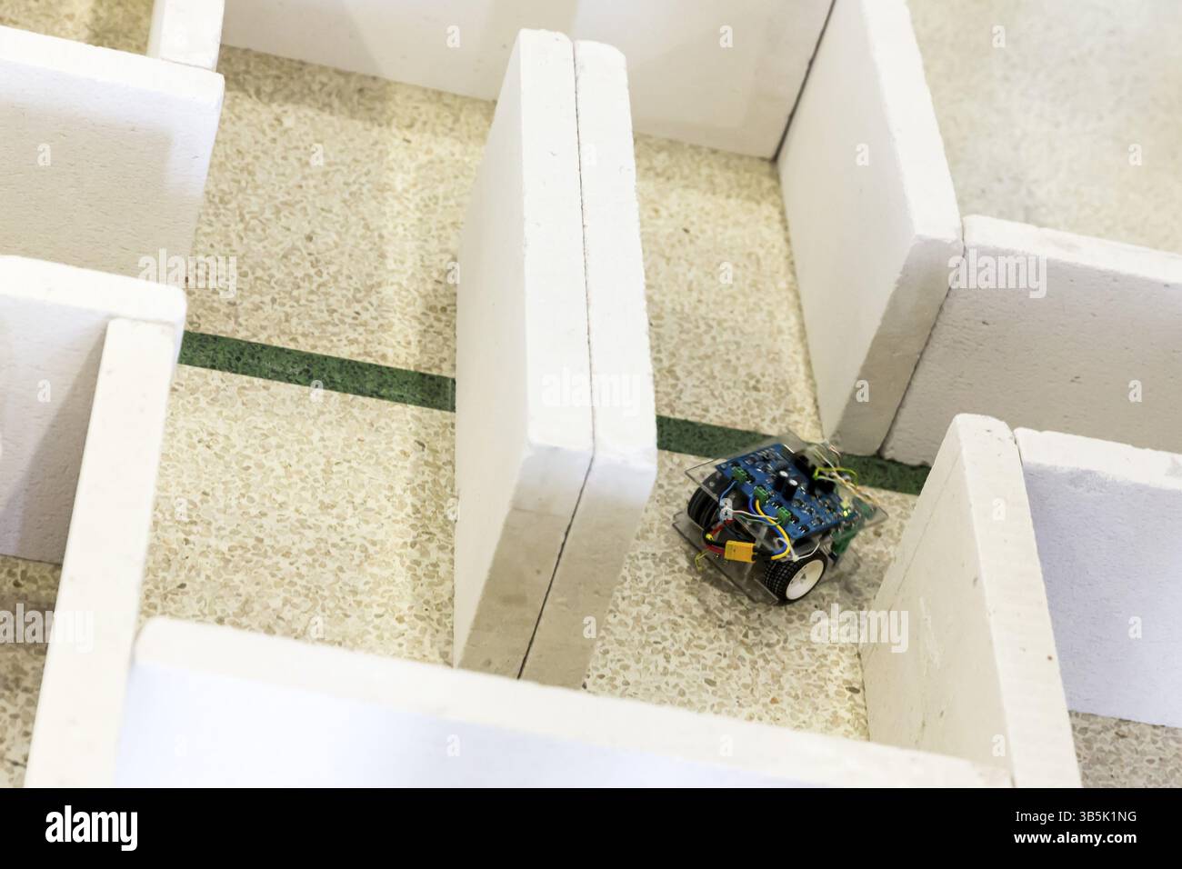 Open competition of self-made robots among school students. Robot in a ...