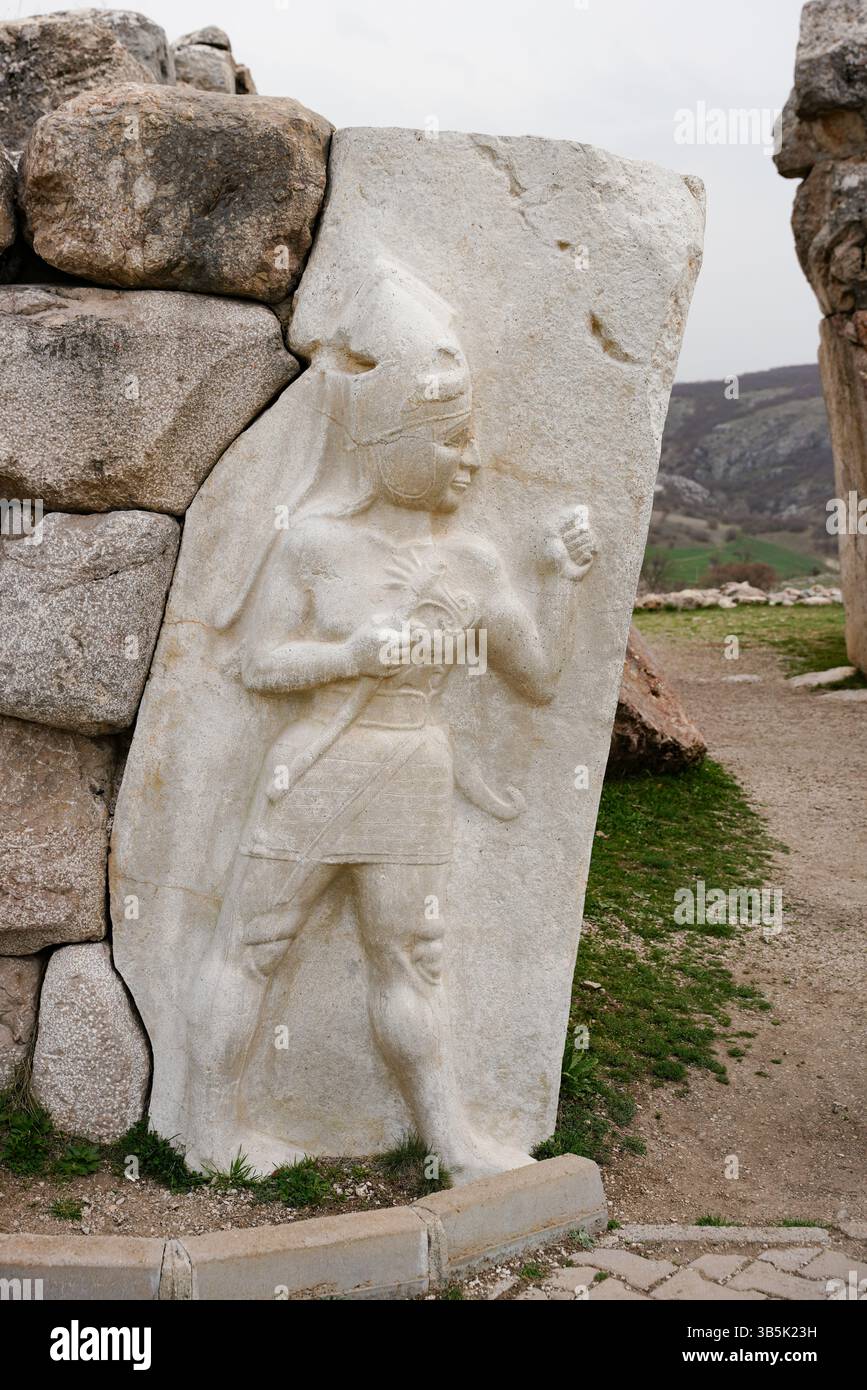 Kings Gate in Hattusa Ancient City in Corum City, Turkiye Stock Photo ...