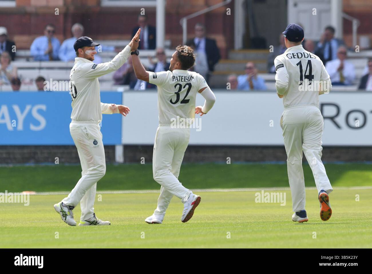 London, England. 2nd May 2025. Dane Paterson celebrates taking the ...