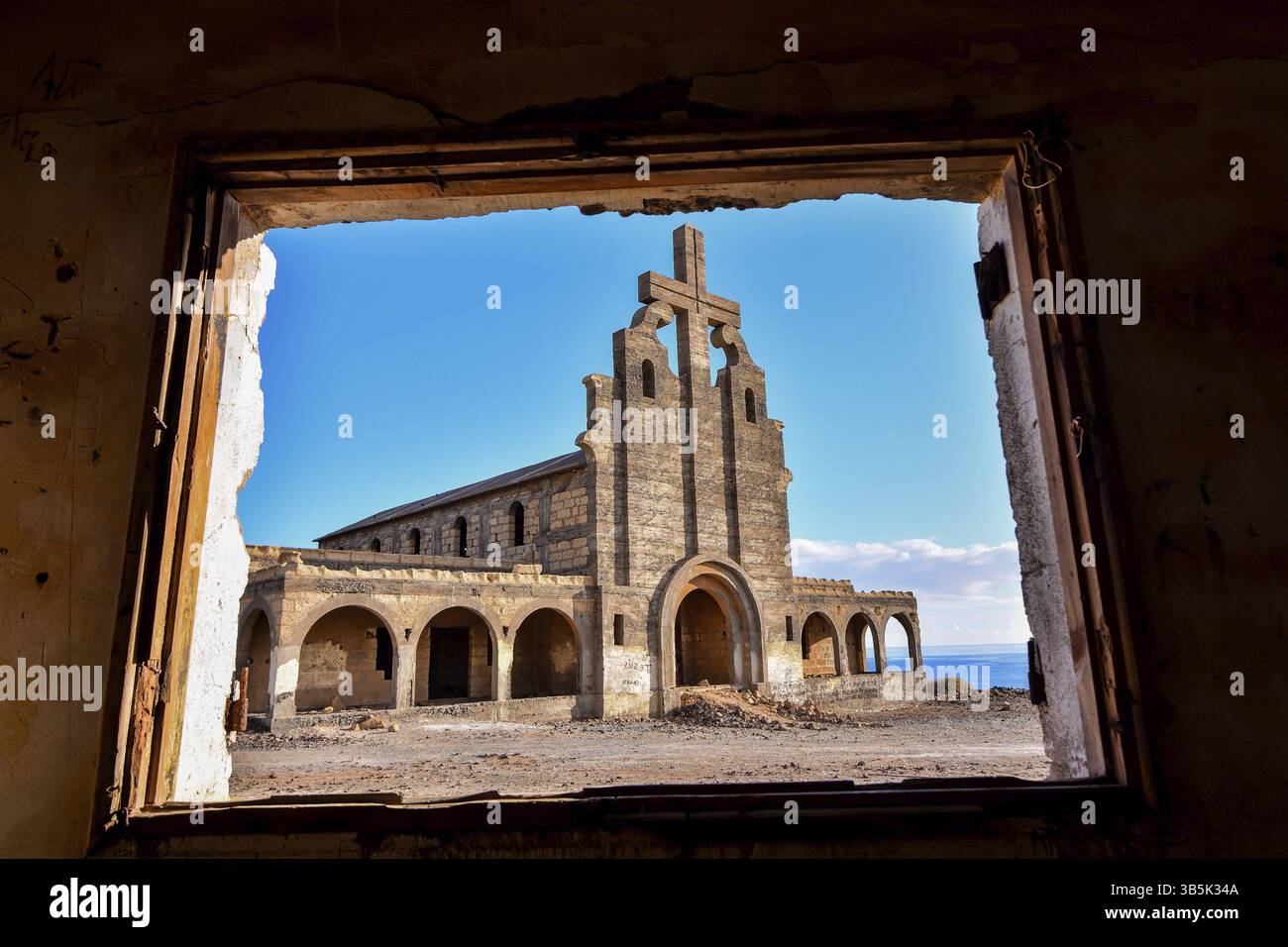 Abandoned Buildings of a Military Base in Tenerife Canary Islands Spain ...