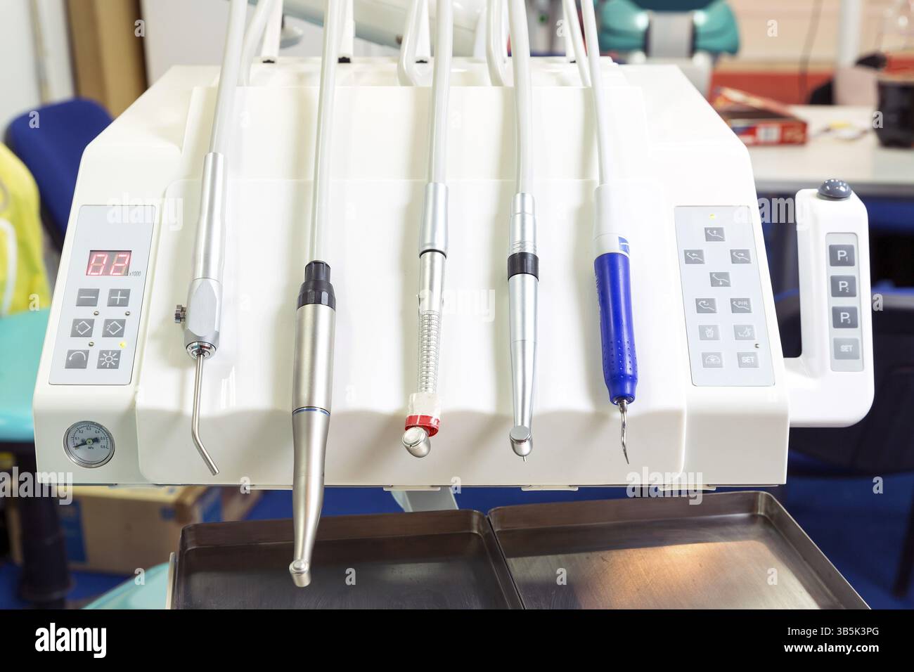Dental instruments for stomatology practice. New technology Stock Photo ...
