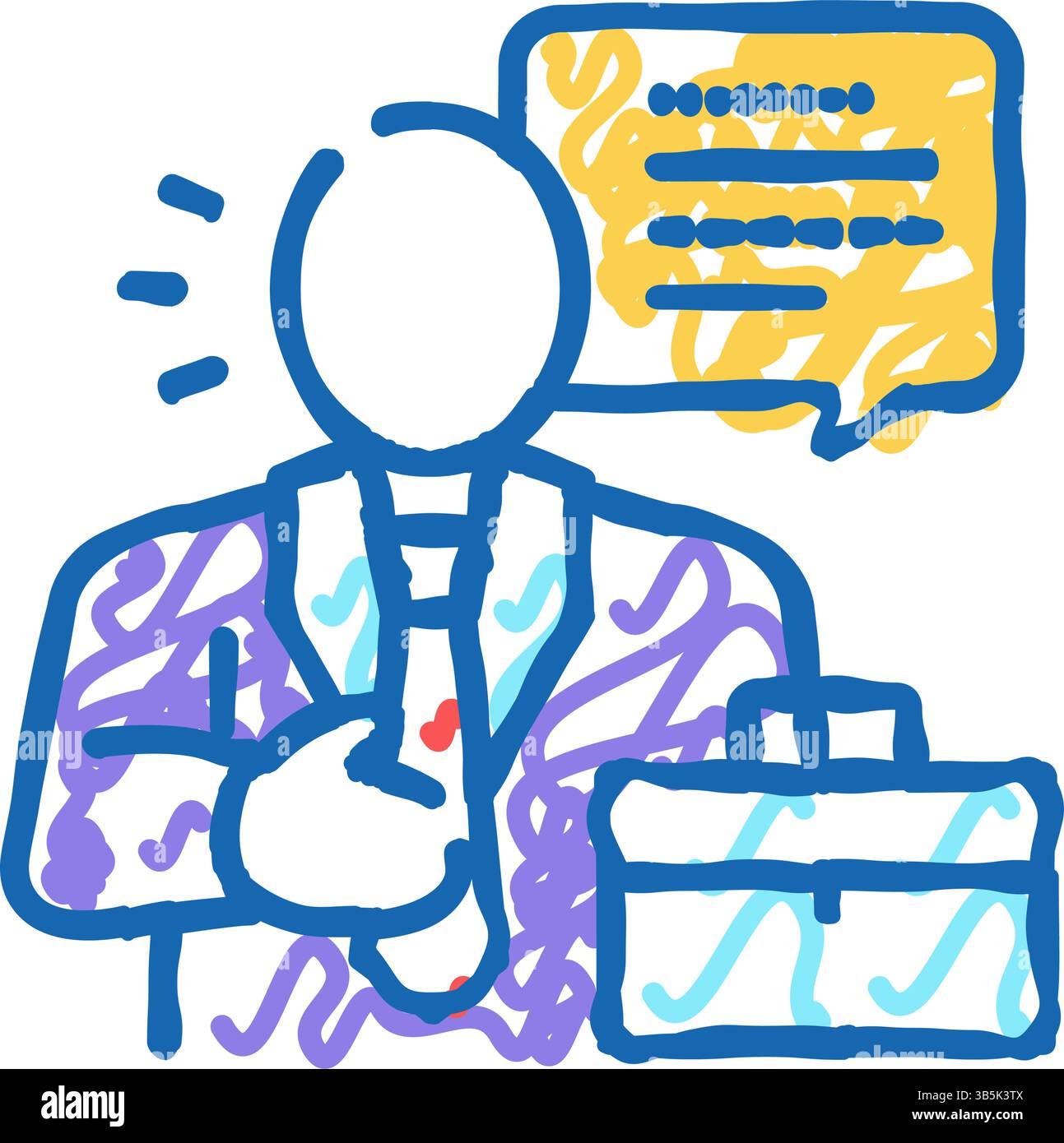 lawyer man icon doodle illustration Stock Vector Image & Art - Alamy