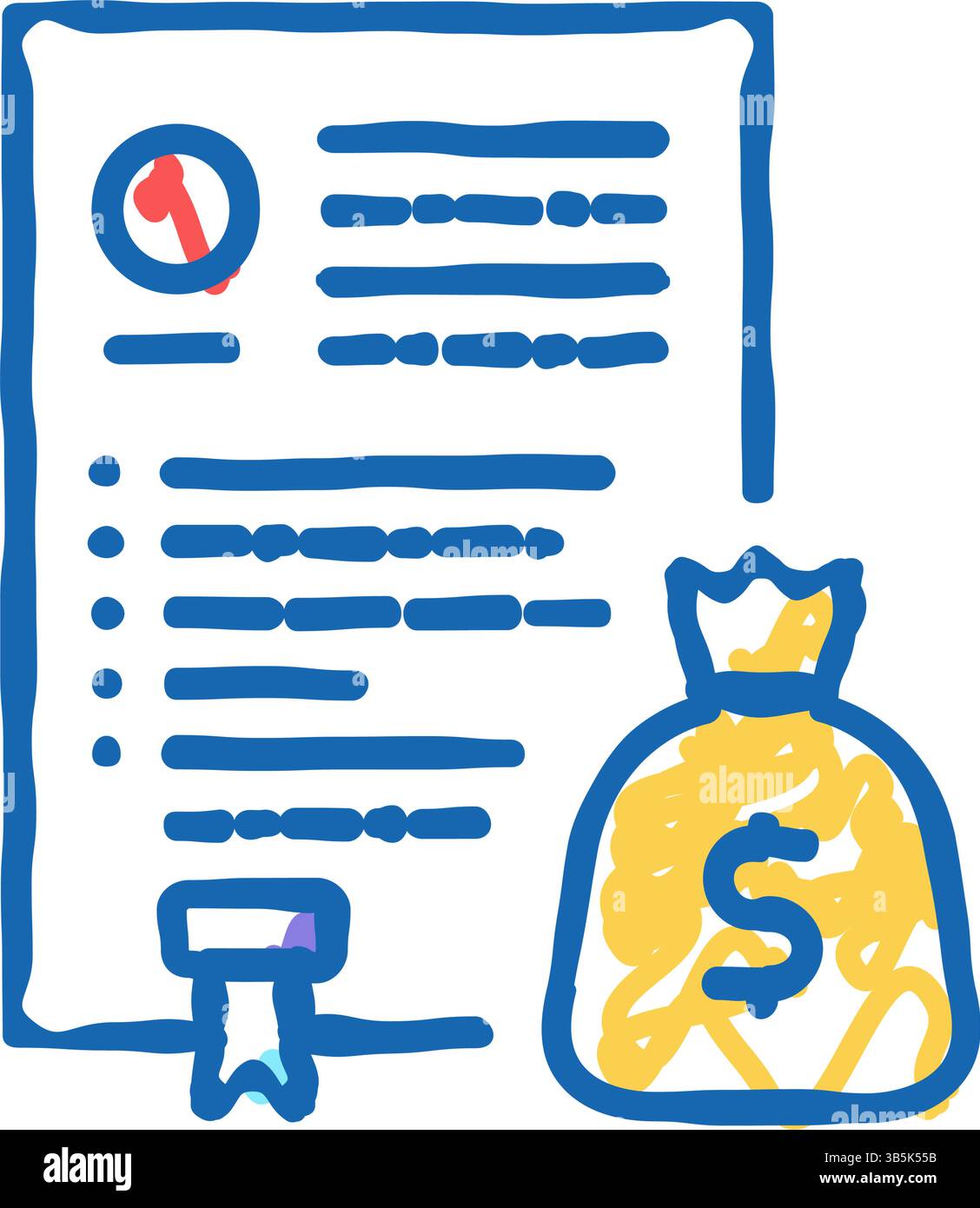 budget law dictionary icon doodle illustration Stock Vector Image & Art ...