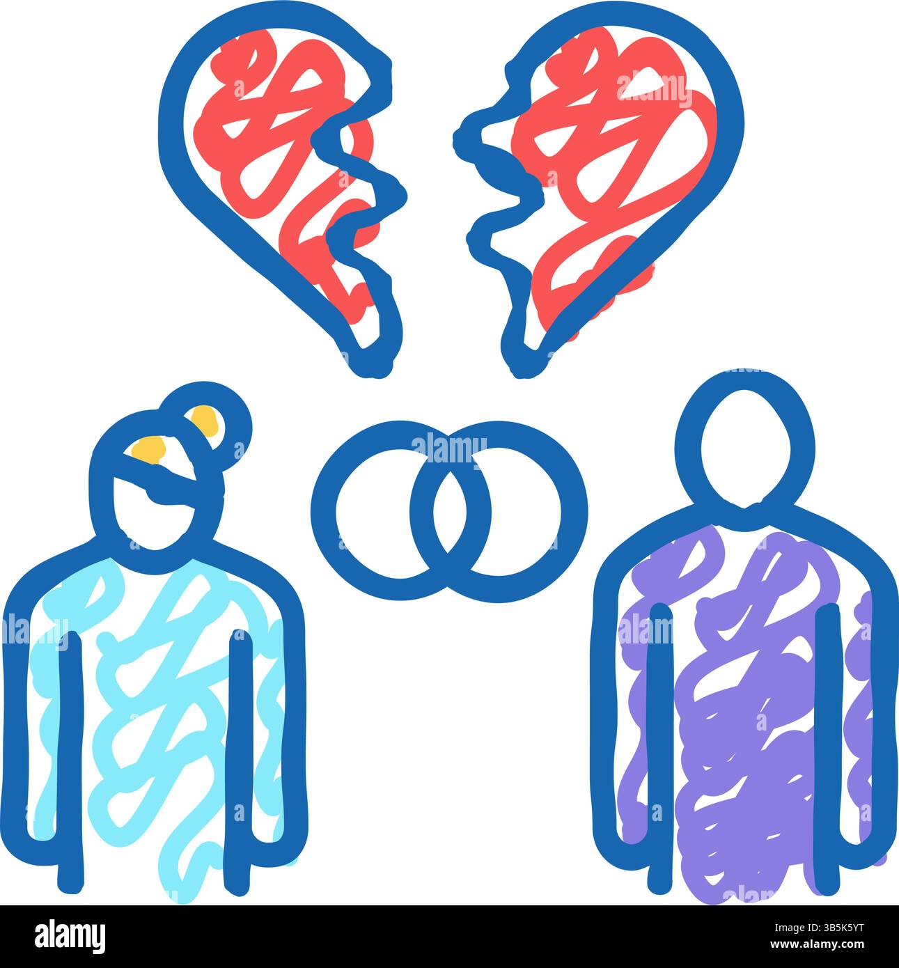 divorce law dictionary icon doodle illustration Stock Vector Image ...