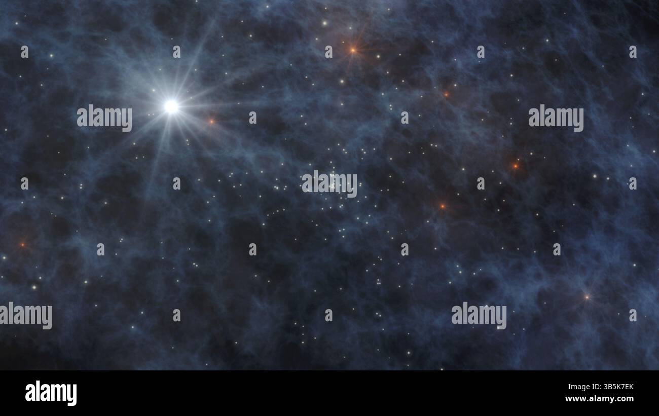 Universe with stars and galaxies in outer space showing the beauty of ...